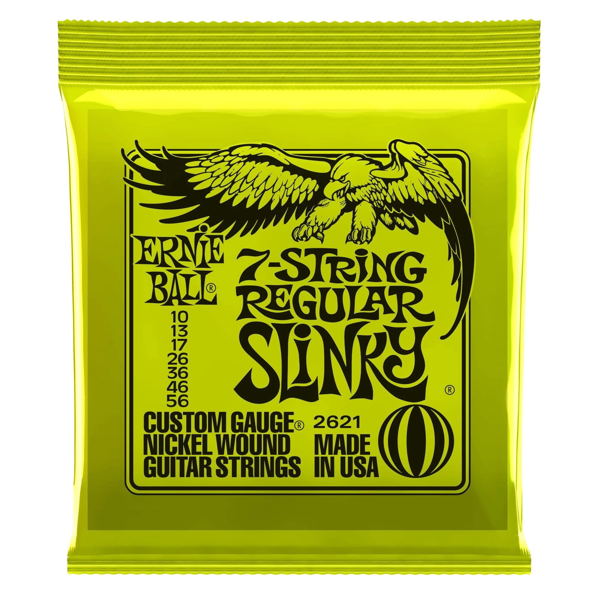 Ernie Ball, Electric Guitar Strings, 7-String Nickel Wound 10-56 Gauge ...