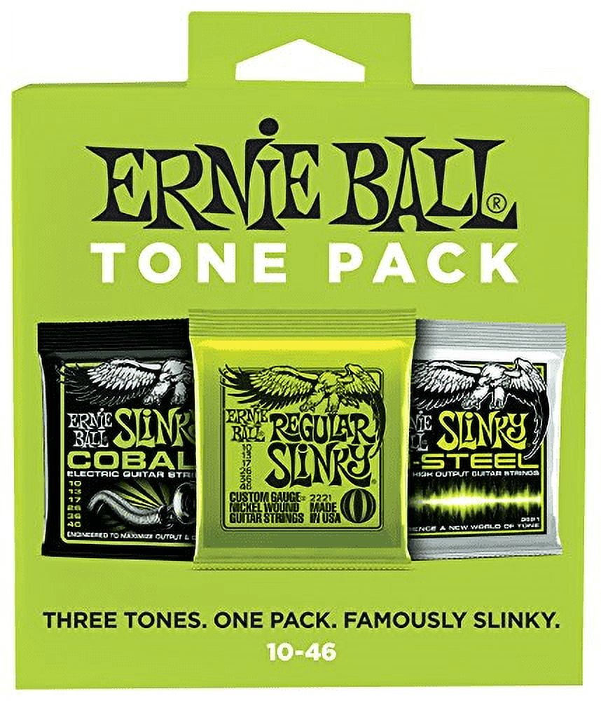 Ernie Ball Regular Slinky Electric Guitar Strings Tone Pack - 10-46 Gauge - Walmart.com