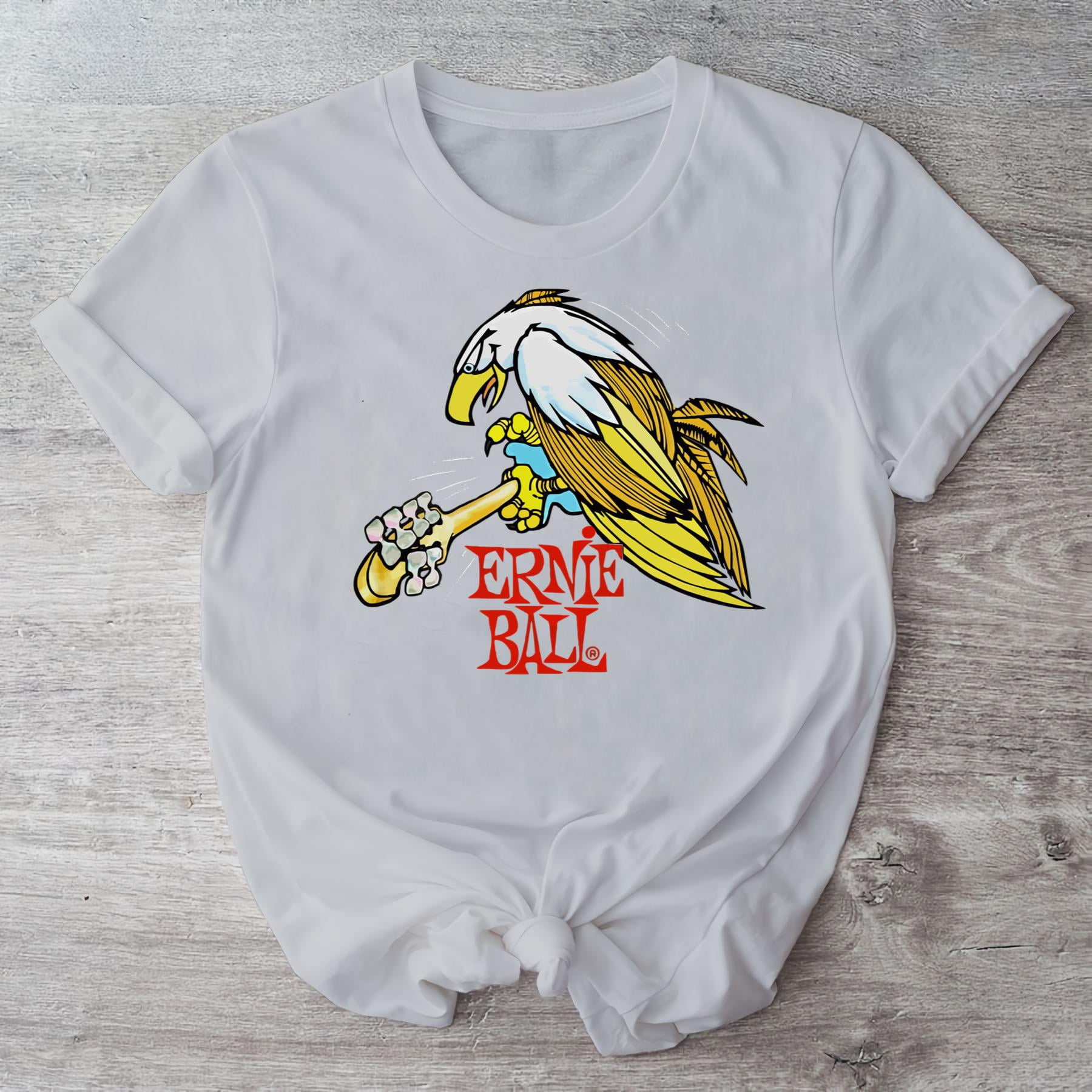 Ernie ball eagle logo music guitars bass heavy cotton t-shirt size XL ...