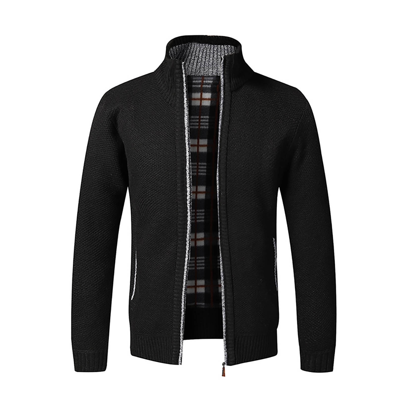safuny Jackets for Men Fall Fashion Shacket Jacket Stand Collar Dressy ...
