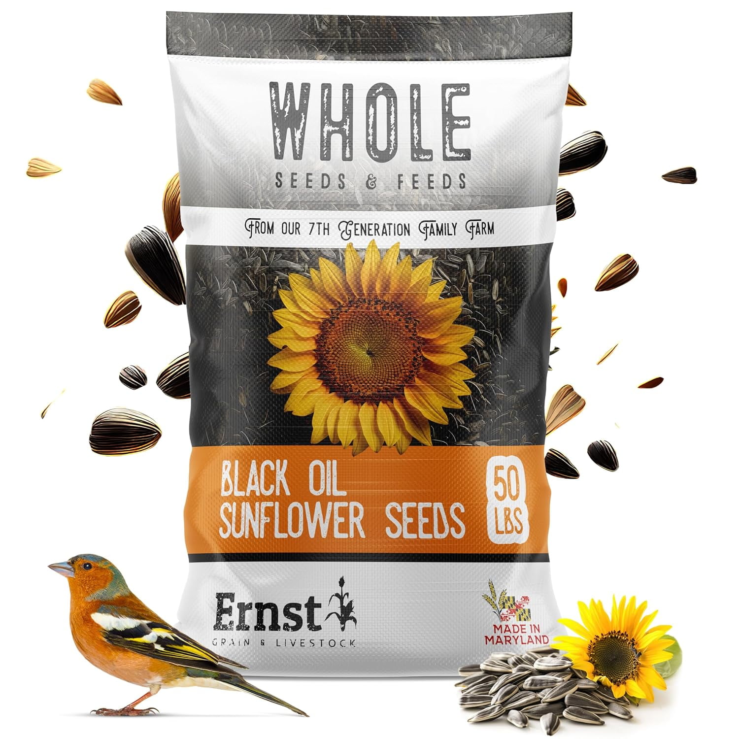 Ernst Grain's Black Oil Sunflowers, Non-GMO, 50 lb - Walmart.com