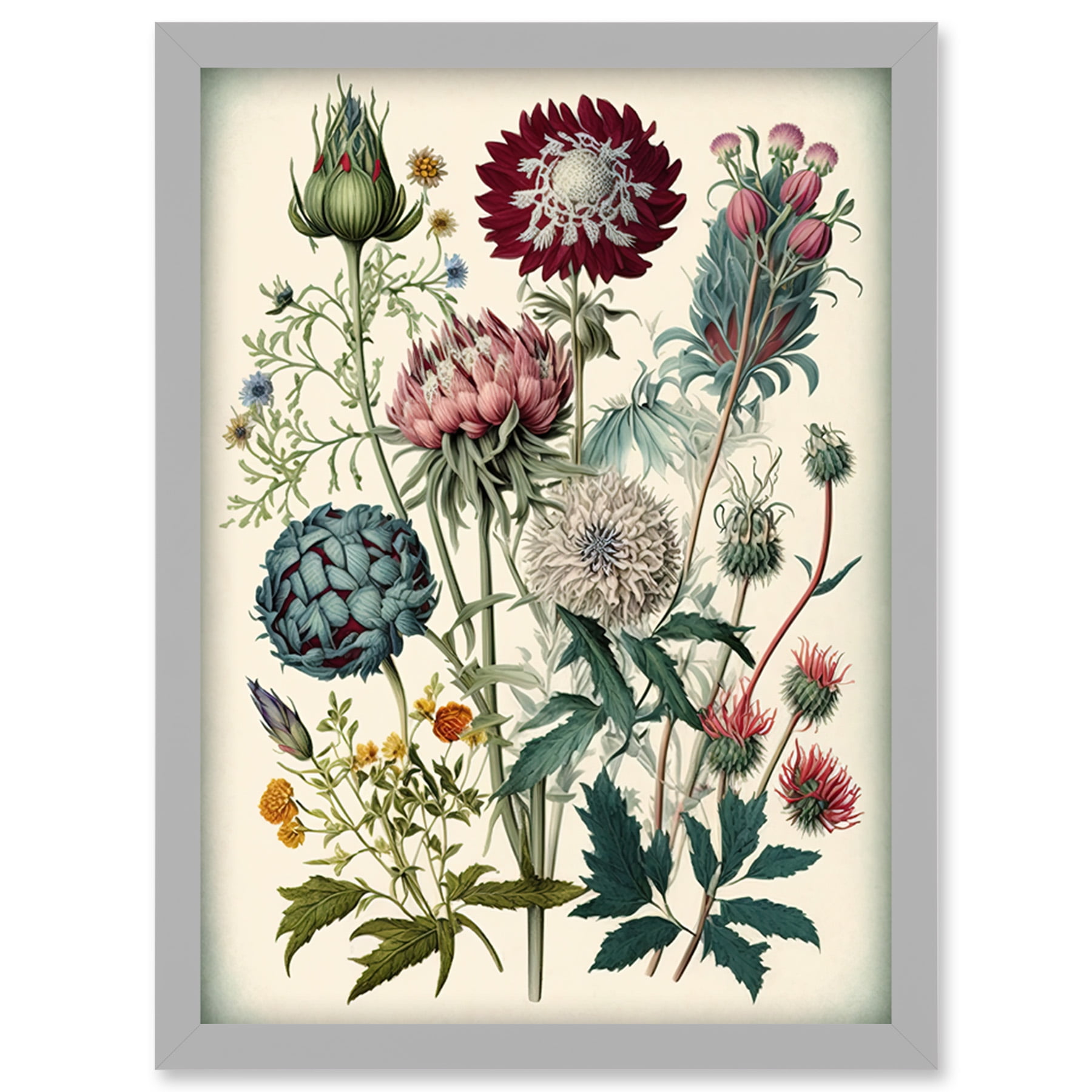 Ernst Haeckel Style Vintage Botanical Plant Study Modern Watercolour ...