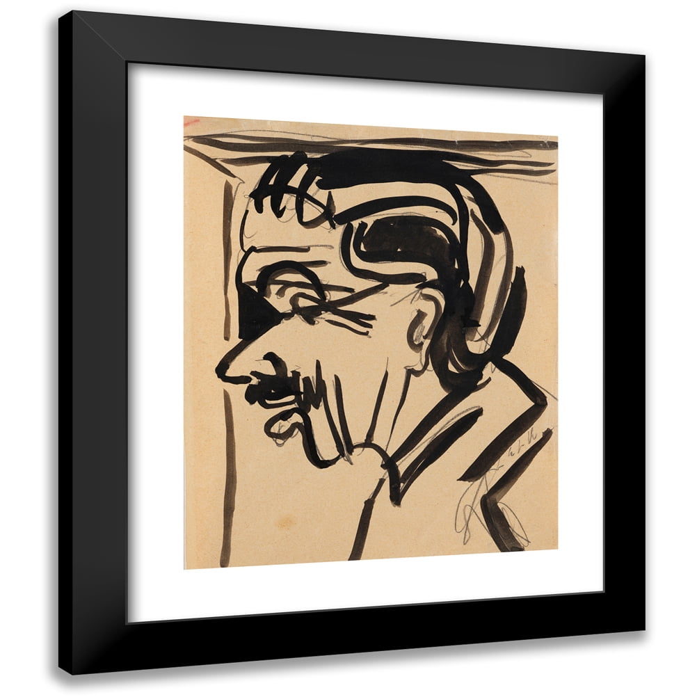 Ernst Ludwig Kirchner 12x14 Black Modern Framed Museum Art Print Titled ...