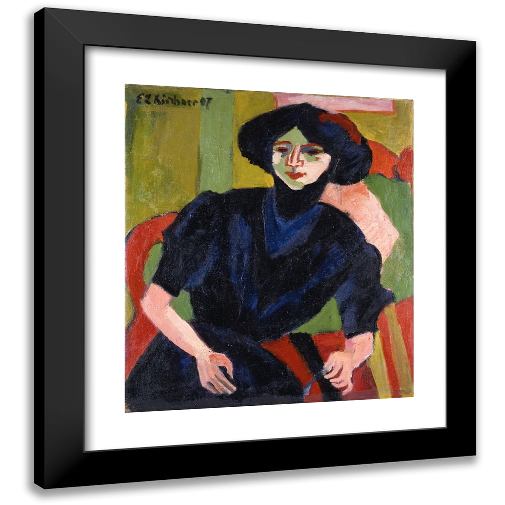 Ernst Ludwig Kirchner 12x14 Black Modern Framed Museum Art Print Titled ...