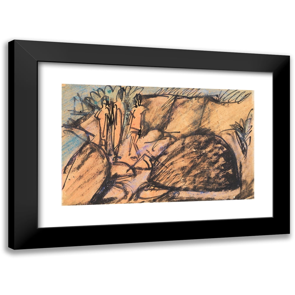 Ernst Ludwig Kirchner 14x11 Black Modern Framed Museum Art Print Titled ...