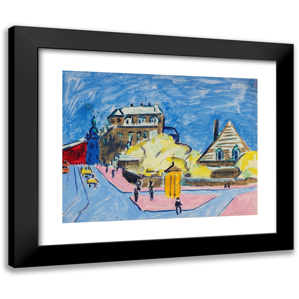 Ernst Ludwig Kirchner 14x12 Black Modern Framed Museum Art Print Titled ...