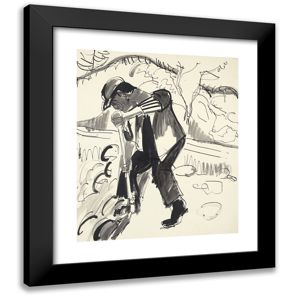 Ernst Ludwig Kirchner 20x23 Black Modern Framed Museum Art Print Titled ...
