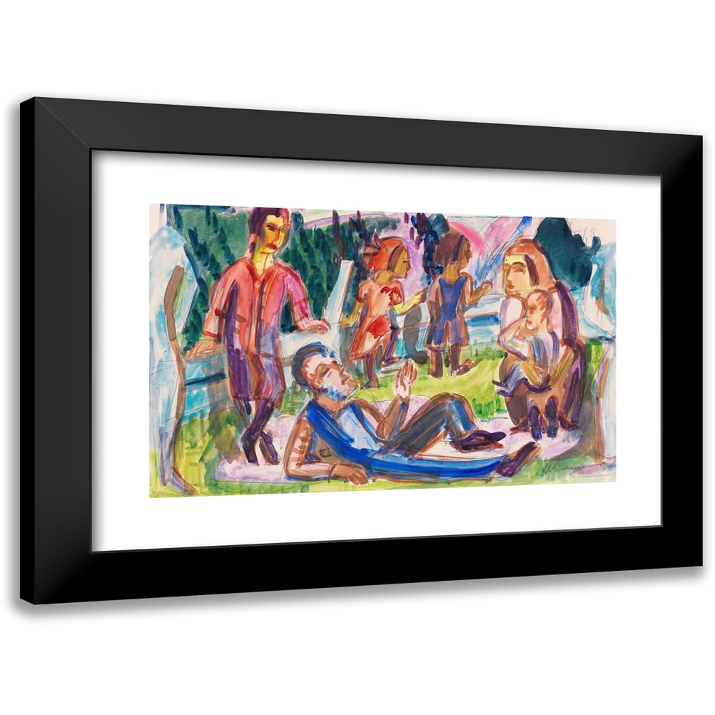 Ernst Ludwig Kirchner 24x17 Black Modern Framed Museum Art Print Titled ...