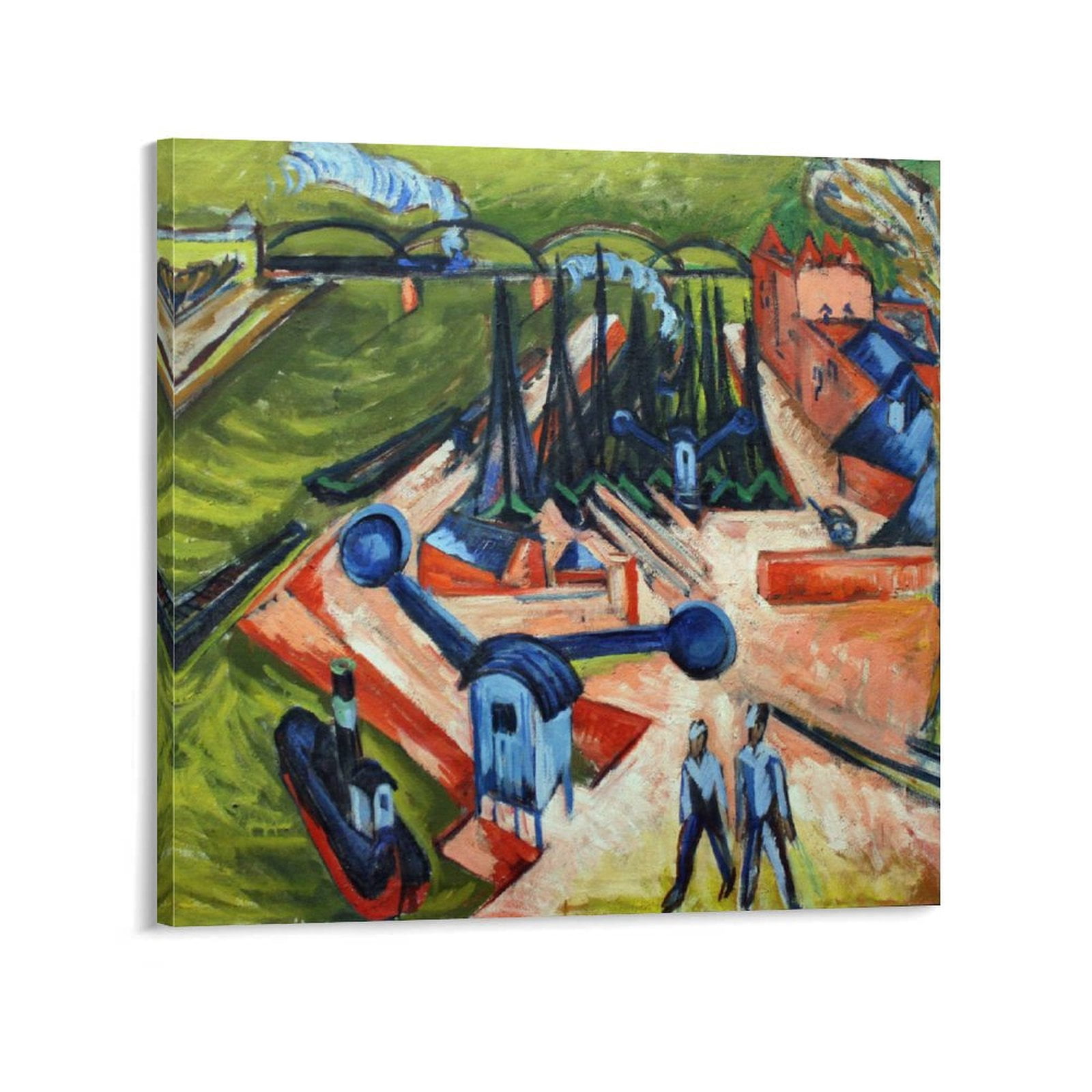 Ernst Ludwig Kirchner Westhafen in Frankfurt Poster Canvas Poster Wall ...