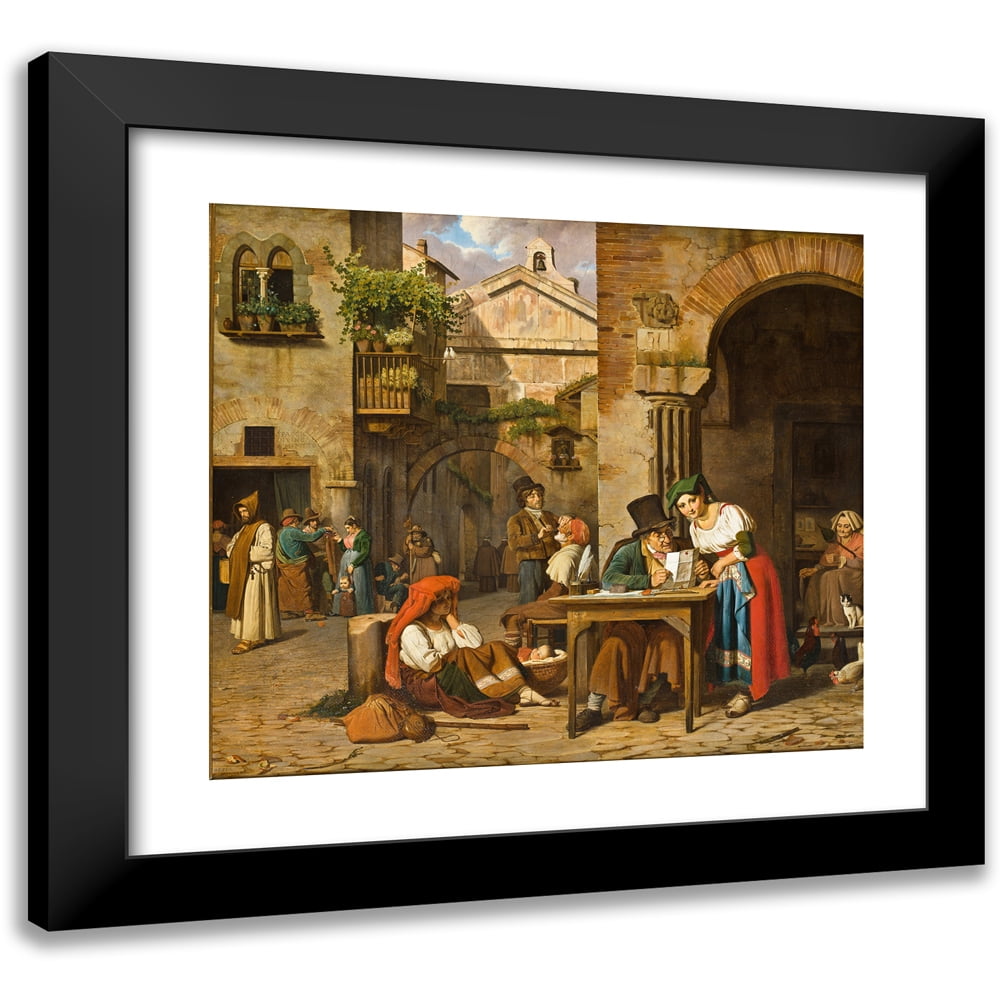 Ernst Meyer 14x12 Black Modern Framed Museum Art Print Titled - A Roman ...