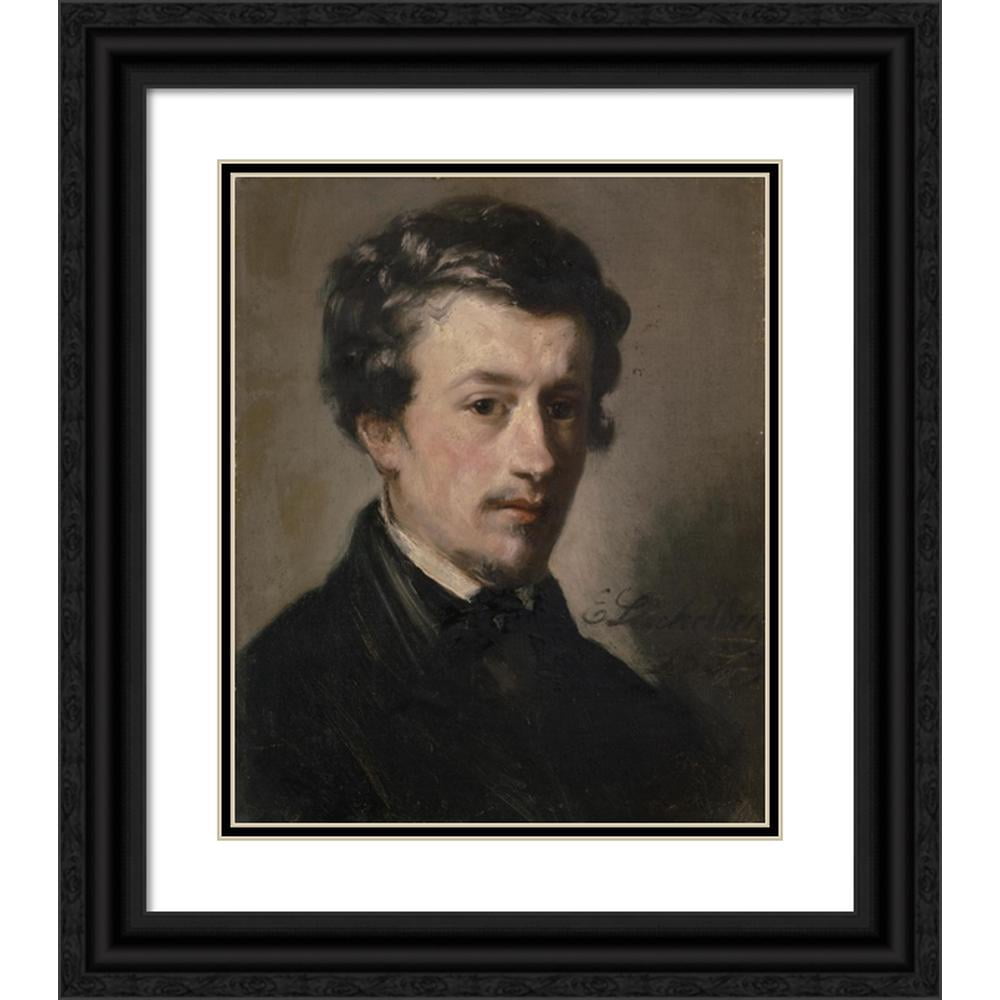Ernst Stückelberg 12x14 Black Ornate Wood Framed Double Matted Museum ...