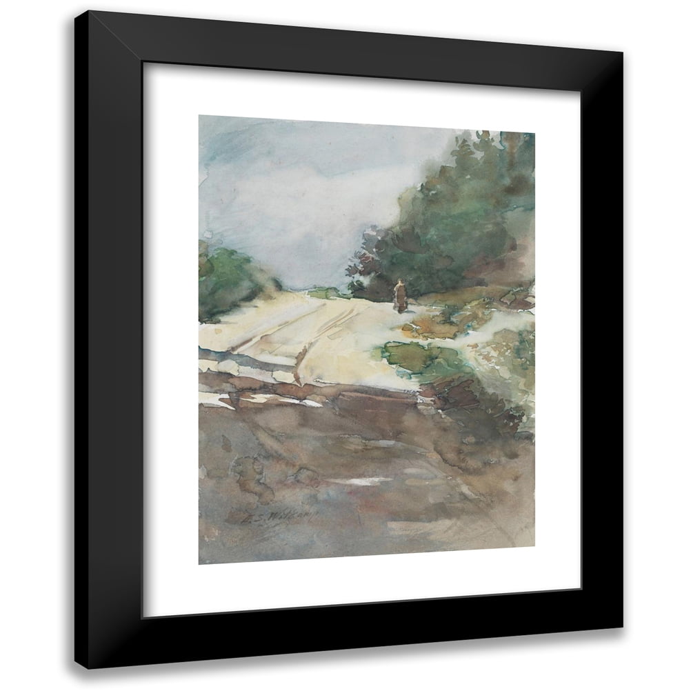 Ernst Witkamp 14x18 Black Modern Framed Museum Art Print Titled - Sandy Road Through Bosrijk ...