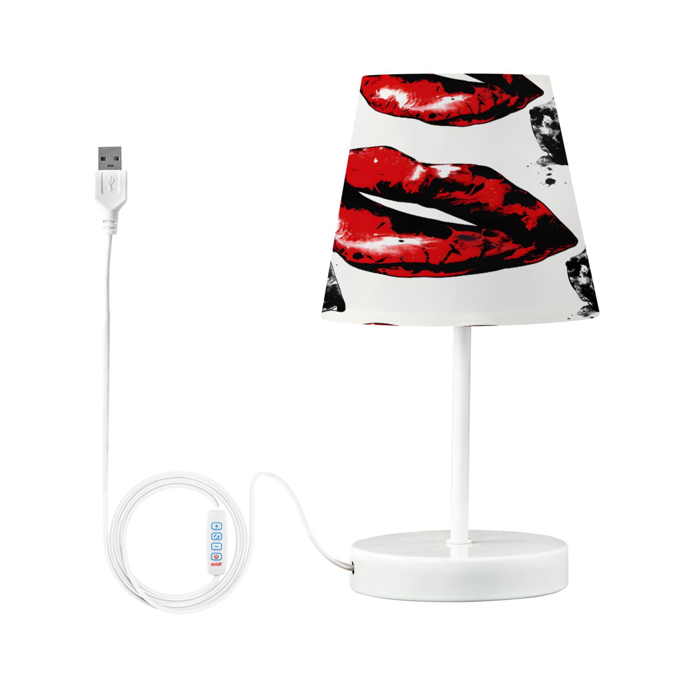 Erogenous Lip Desk Lamp LED Table Nightstand Lamps with 3 Color ...