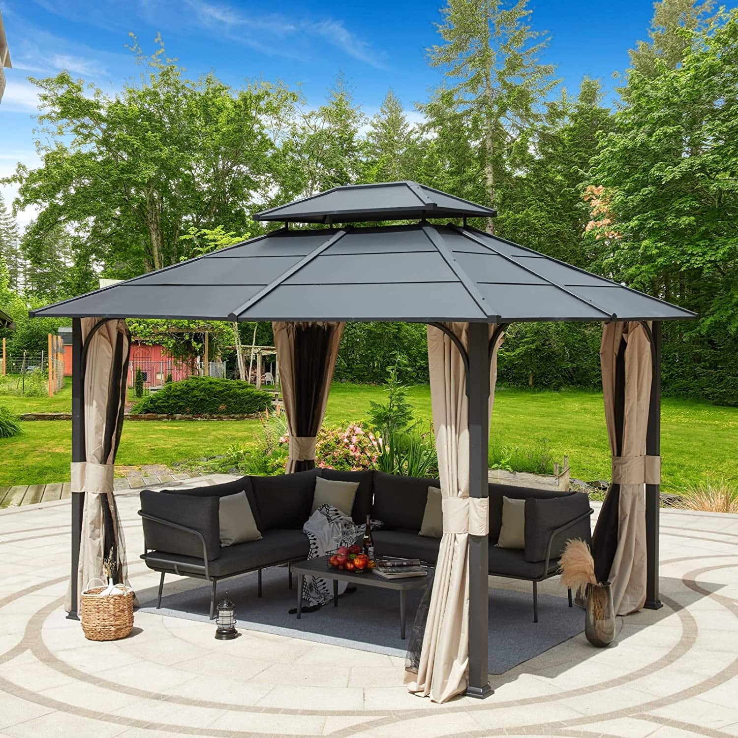 Erommy Gazebo for restaurant patios and outdoor seating areas - Walmart ...