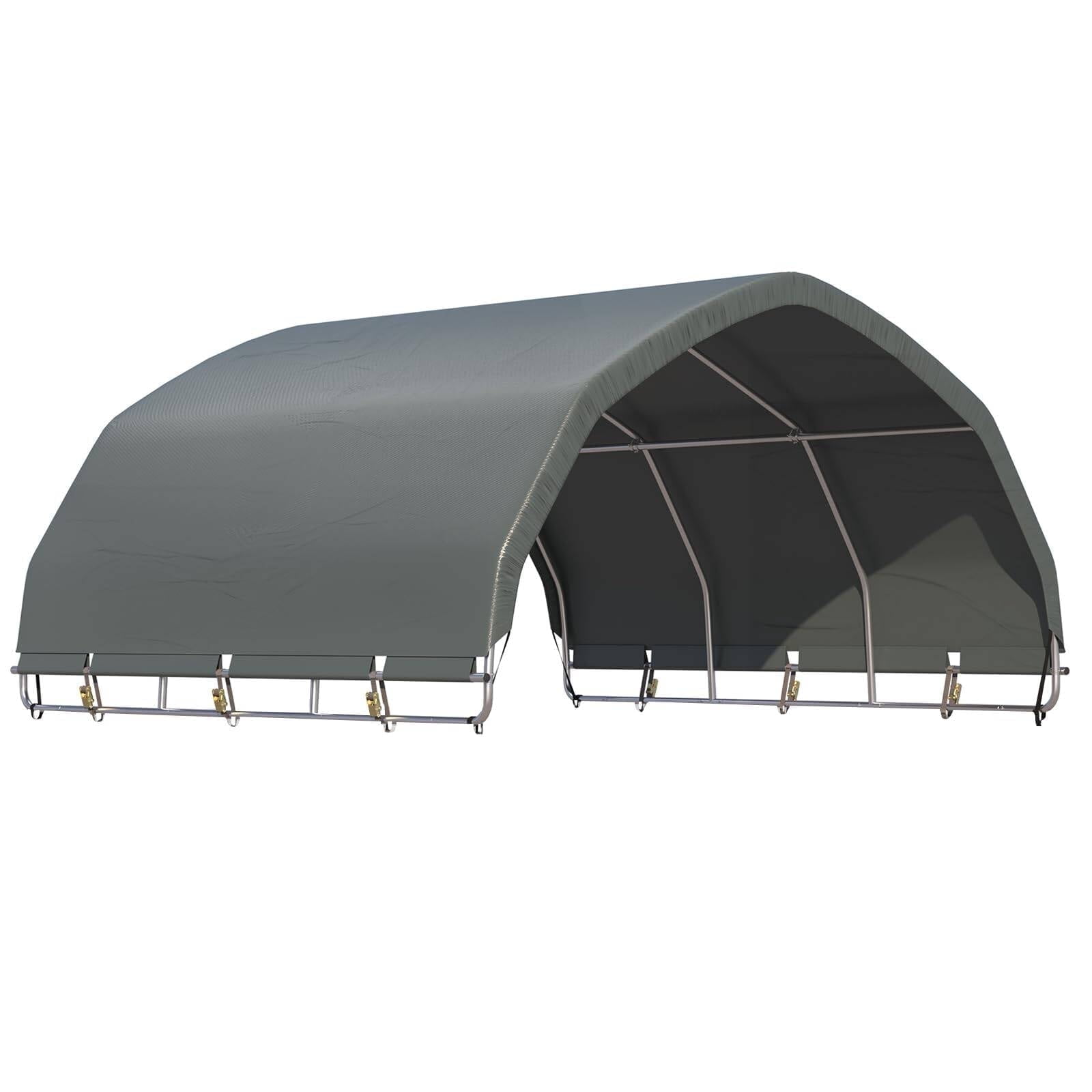 Erommy 10'x10' Corral Shelter, Heavy Duty Round Style Canopy ...