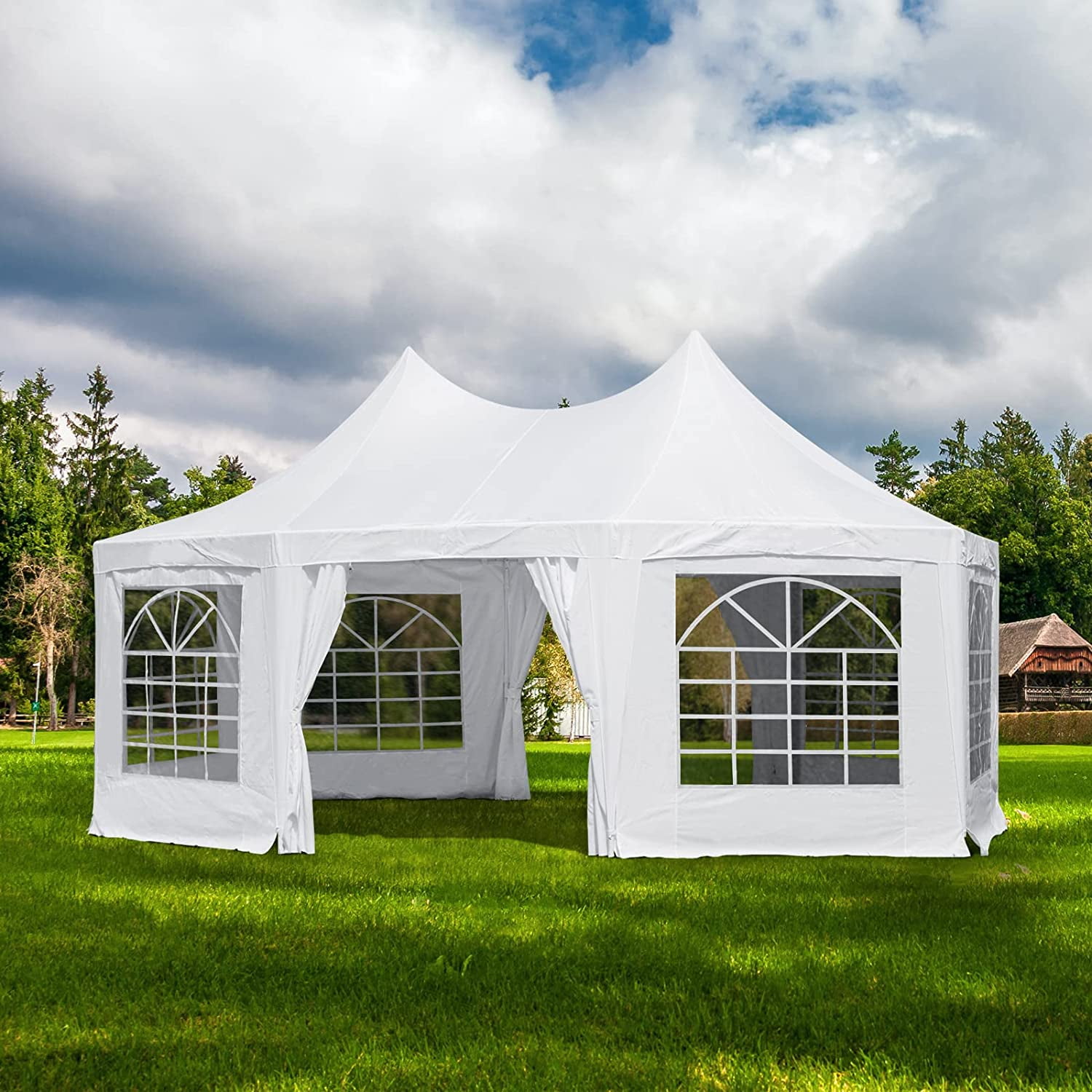 Erommy 20x15ft Gazebo BBQ Pavilion Removable Outdoor Wedding Party Tent ...