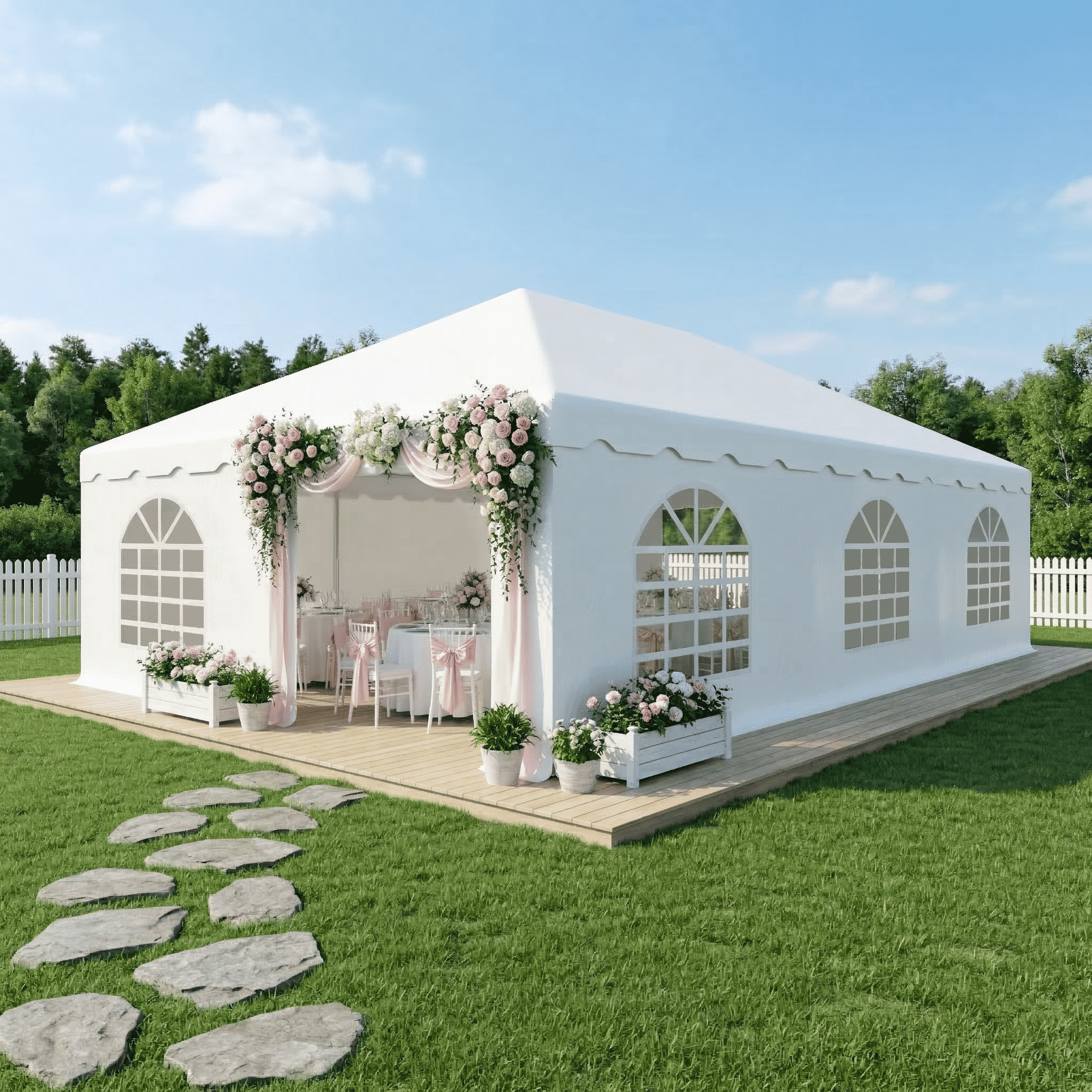 Erommy 20x30 FT Outdoor Party Tent with Sidewalls, Heavy Duty Weekend ...