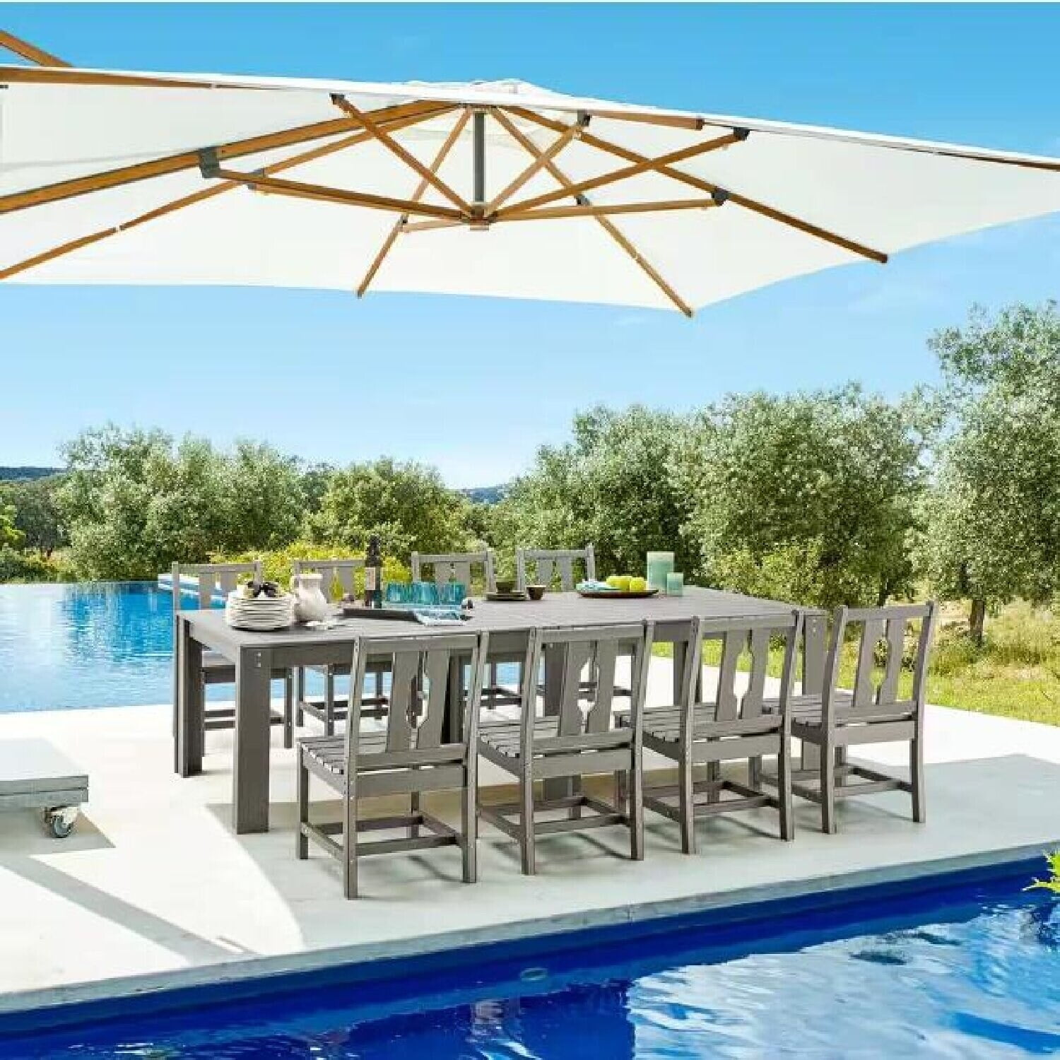 Erommy Outdoor Patio Dining Sets, Metal Frame Reinforcement for ...