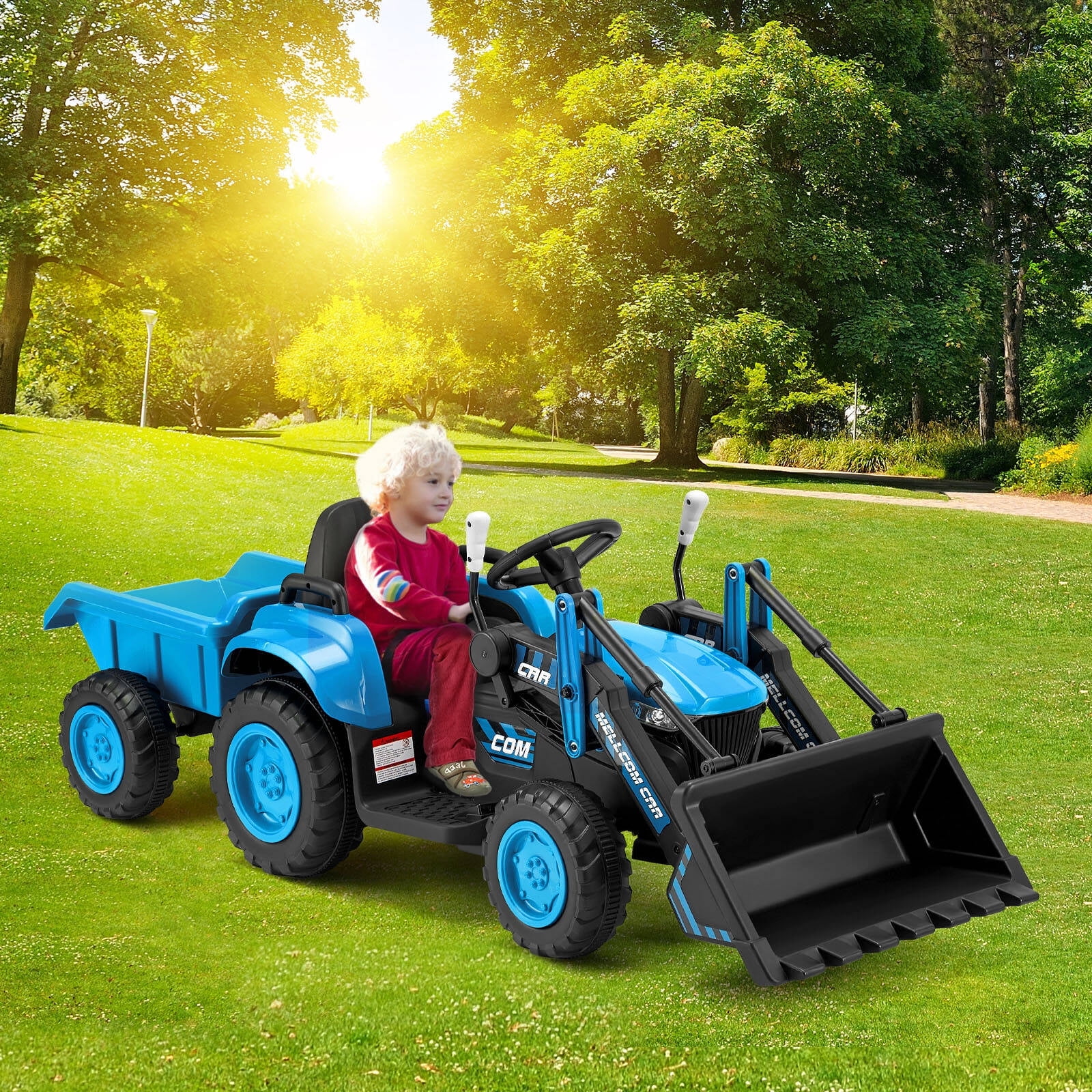 Erommy Ride on Bulldozer Toys with Remote Control, 12 V Battery Powered ...