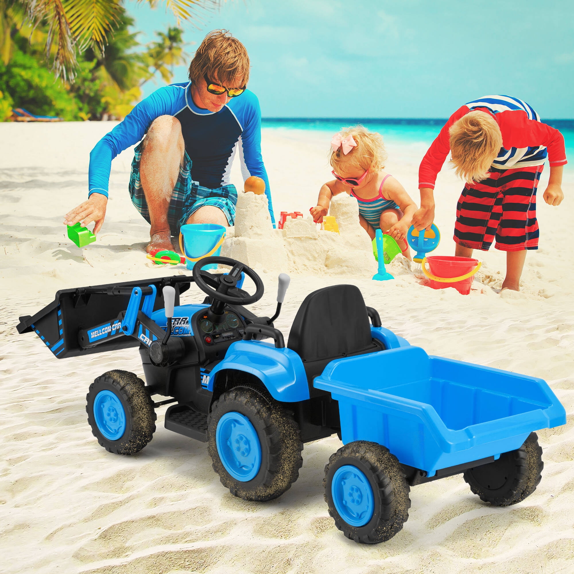 Erommy Ride on Bulldozer Toys with Remote Control, 12 V Battery Powered ...