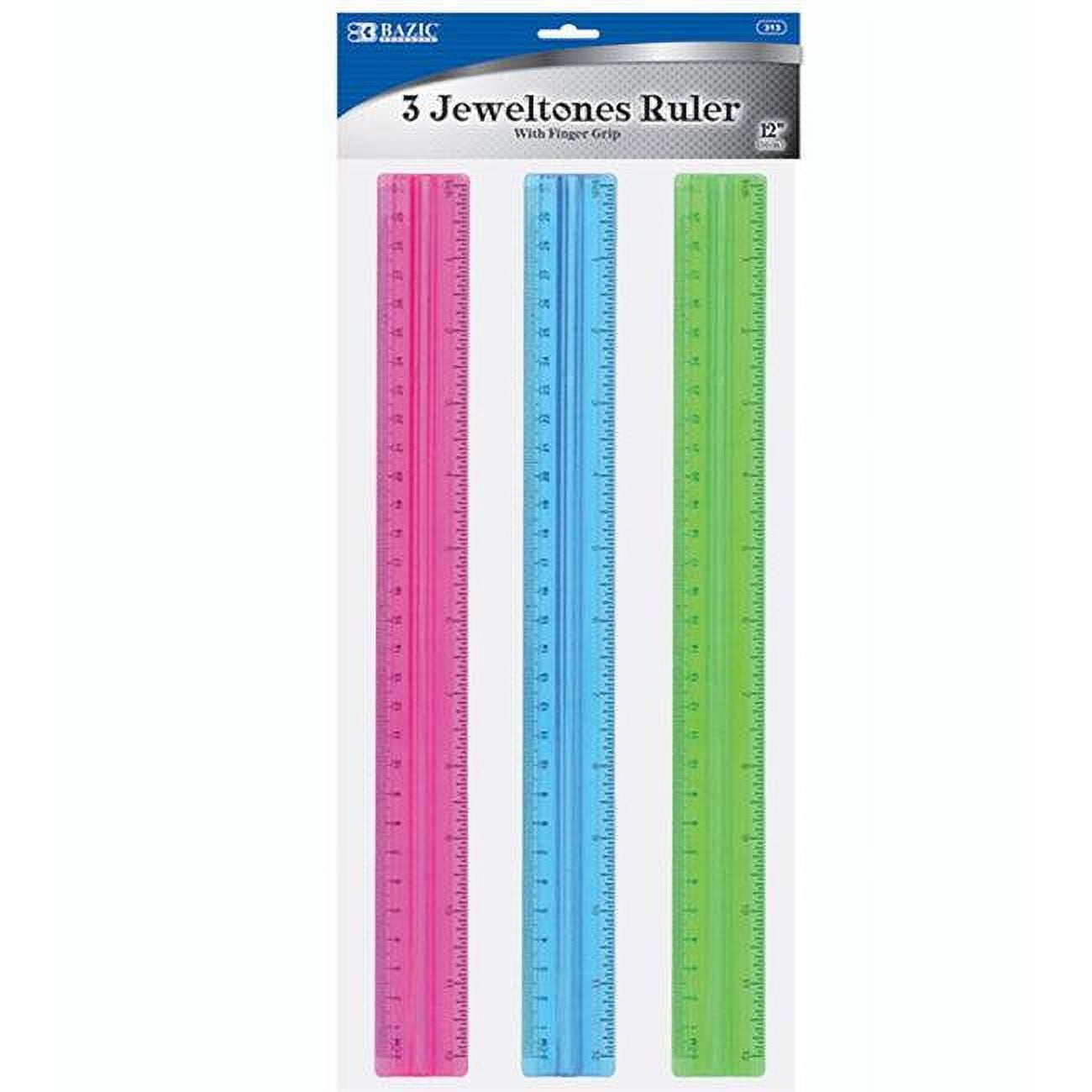 Eros ABC313 30 cm Ruler with Handle Grip - 3 per Pack - Case of 24 ...