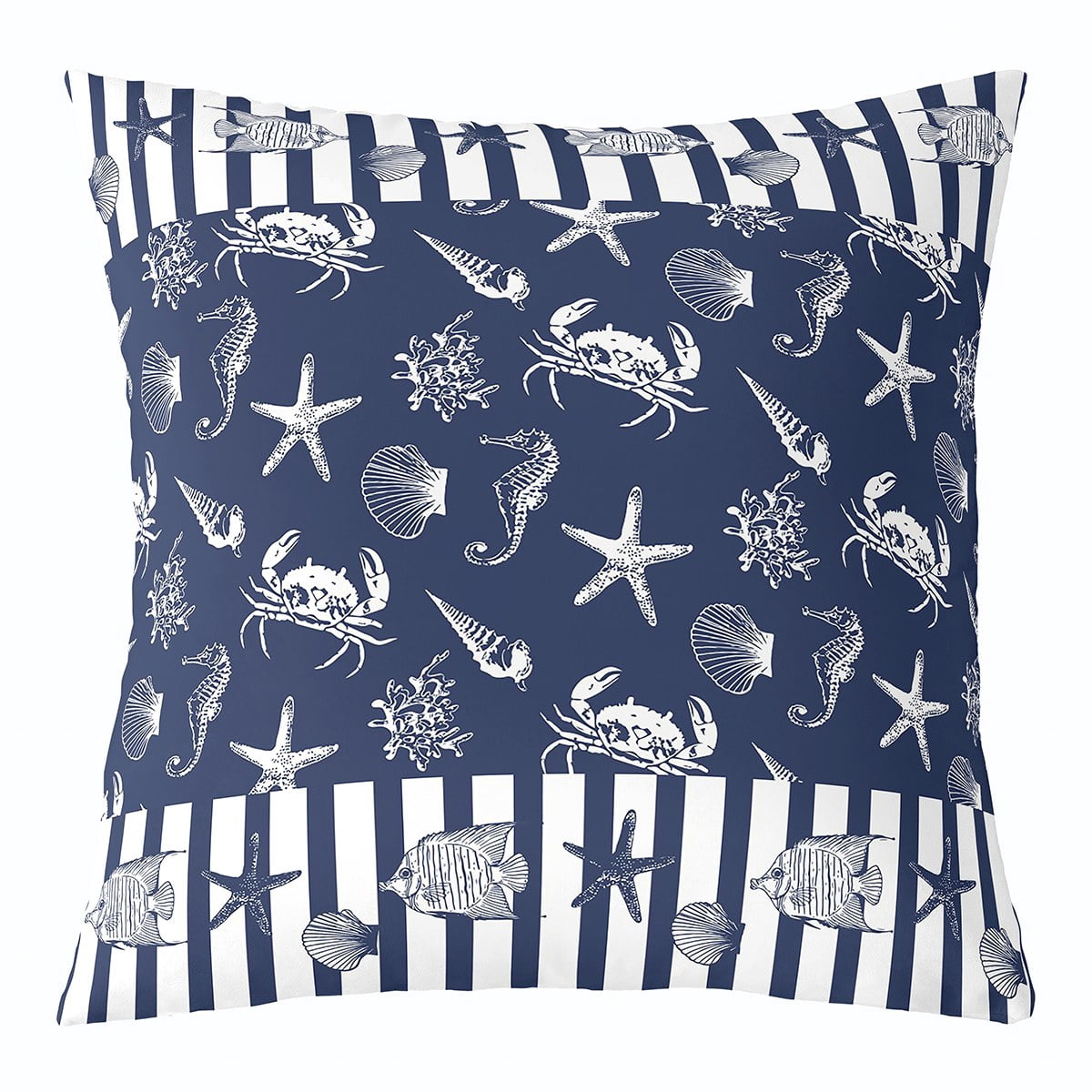 Erosebribal Funny Sea Shell Throw Pillow Covers 18x18, Blue Starfish ...