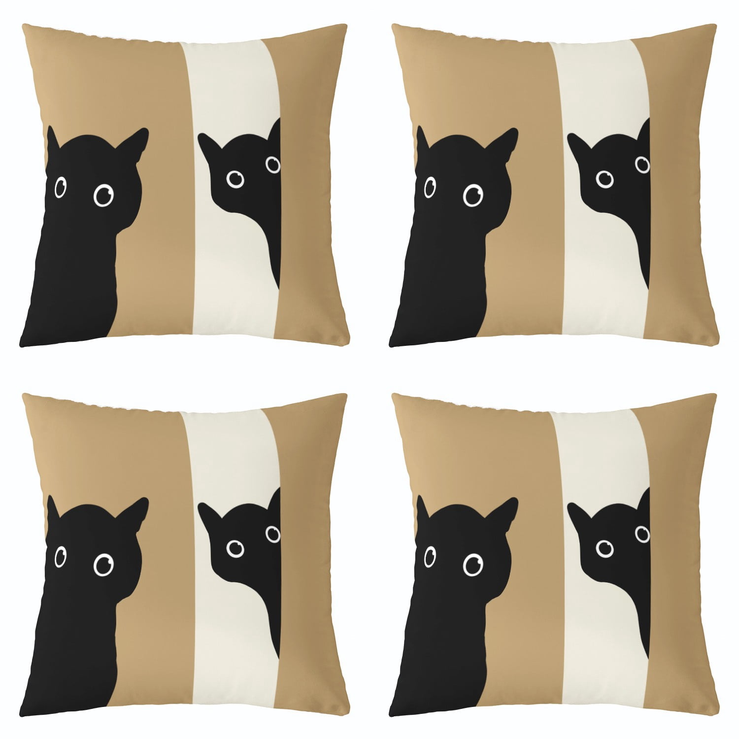 Erosebribal Kawaii Cats Throw Pillow Covers 20x20 Set of 4, Cartoon ...