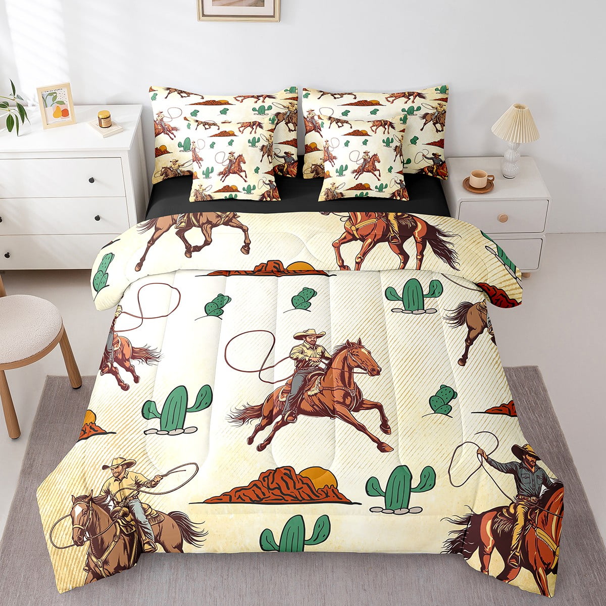 Erosebribal Southwestern Cowboy Bed in a Bag Full size, Rustic ...