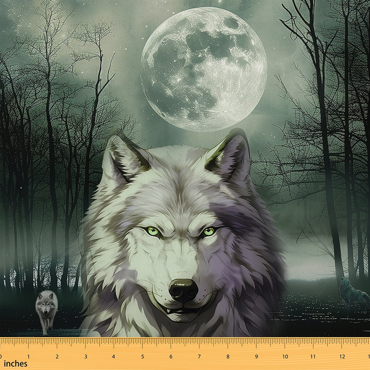 Erosebrida Jungle Animal Fabric By The Yard for Adults,Safari Wolf ...