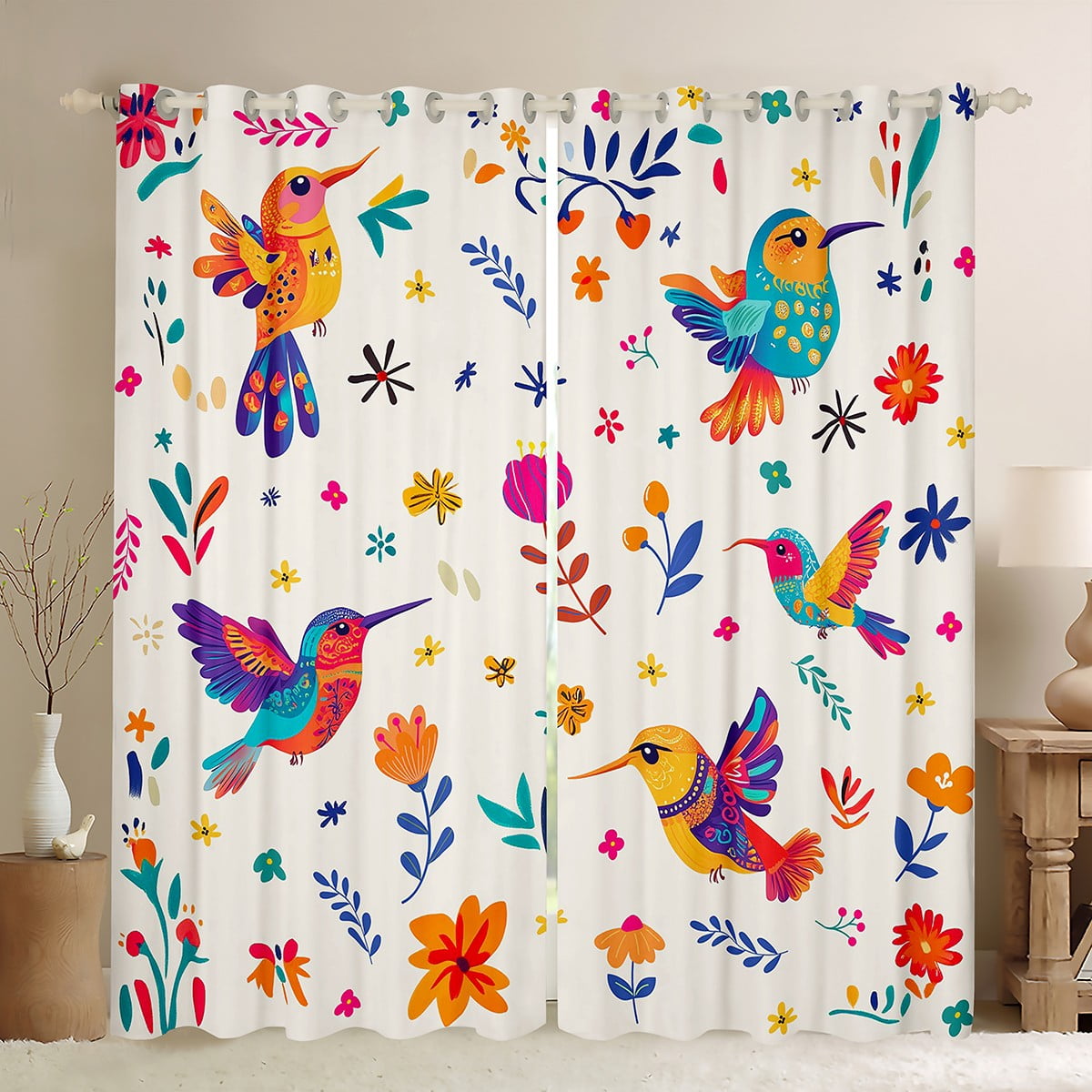 Erosebridal Wildlife Bear Curtains Pack of 2 (42x90), Rustic Animals 30 ...