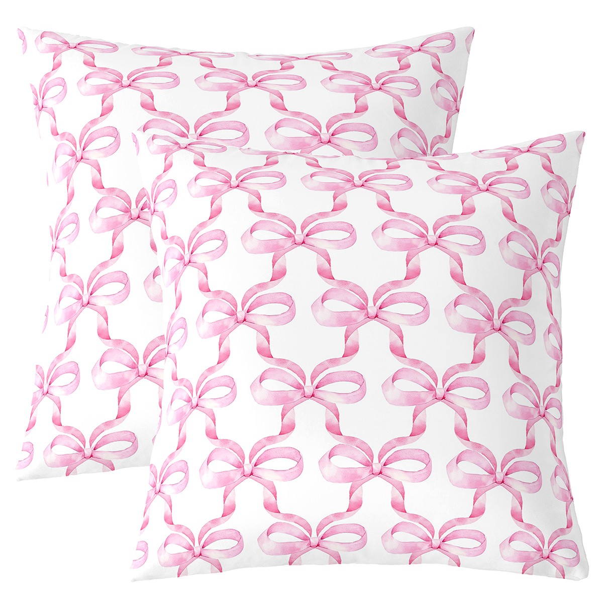 Erosebridal 20x20 inch Pink Bowknot Throw Pillow Covers set of 2,Cute ...