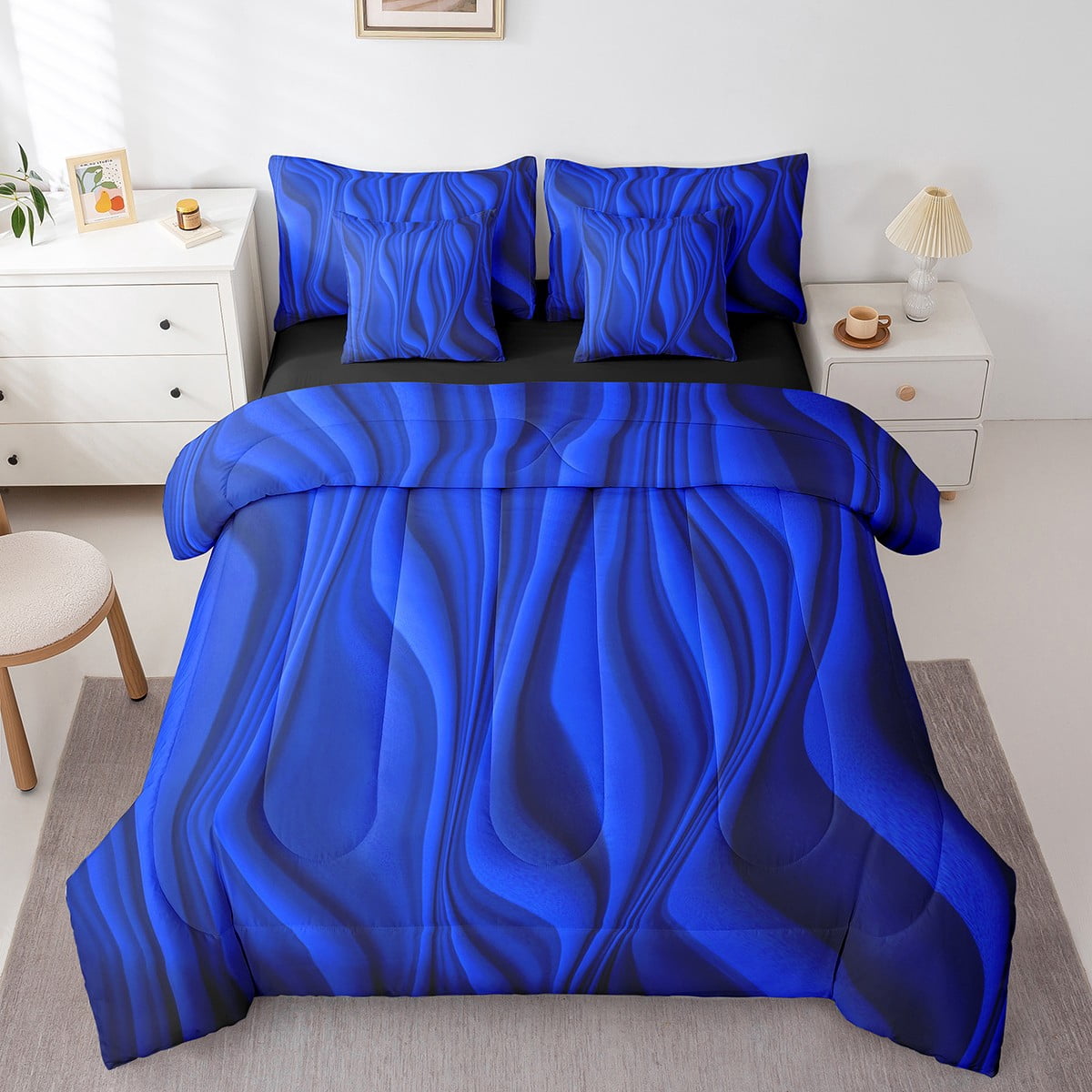 Erosebridal 3D Abstract Art Bedding Sets King Size,Geometric Stripes ...