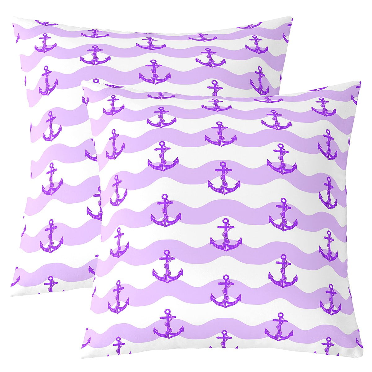 Erosebridal 3D Anchor Cushion Covers for Sofa Set of 2, Stripe Ombre ...