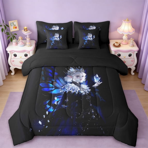 Erosebridal 3D Anime Girl 7-Piece Bedding Comforter Set,Chic Diamond ...
