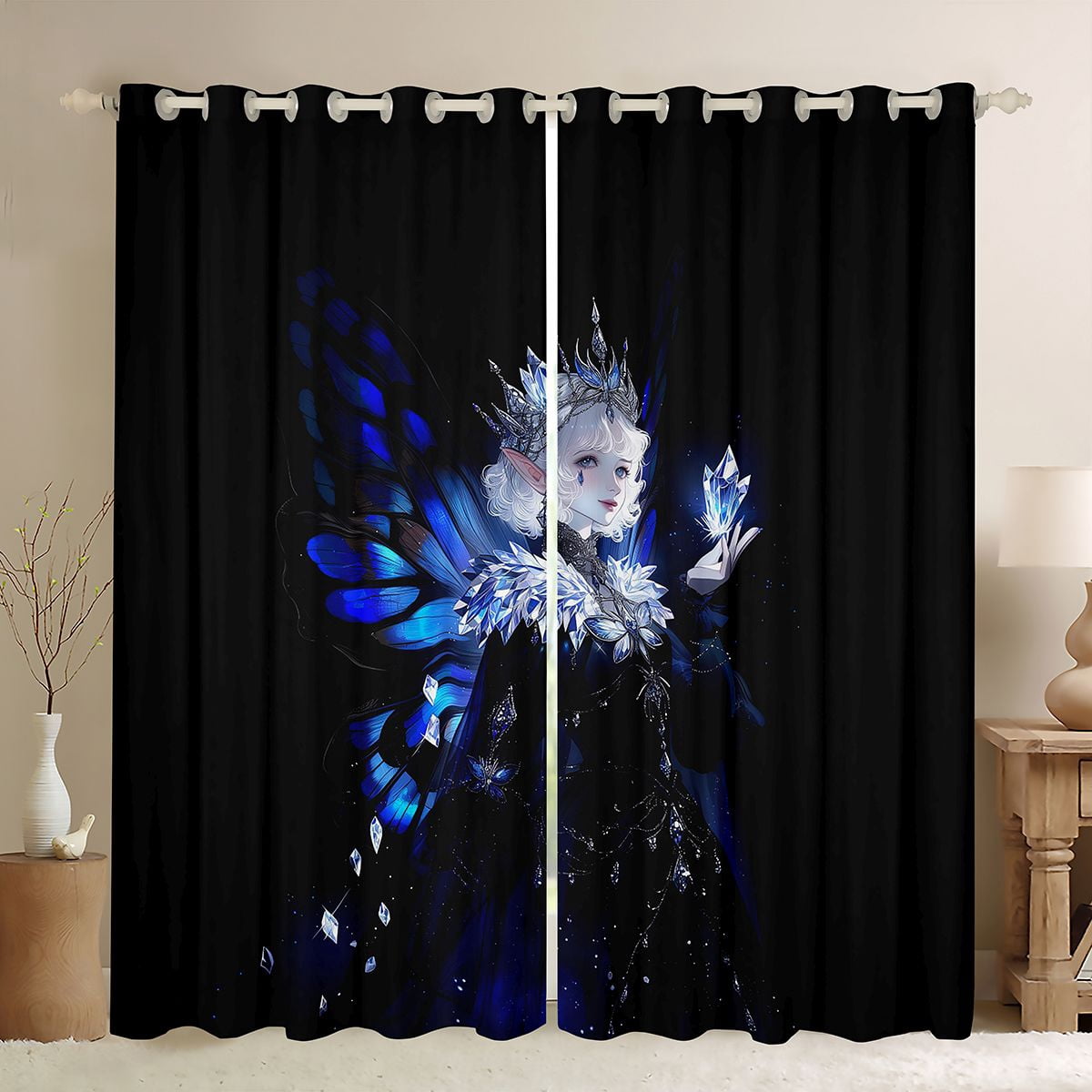 Erosebridal 3D Anime Girl Blackout Curtains Set of 2 (52x84 Each),Chic ...