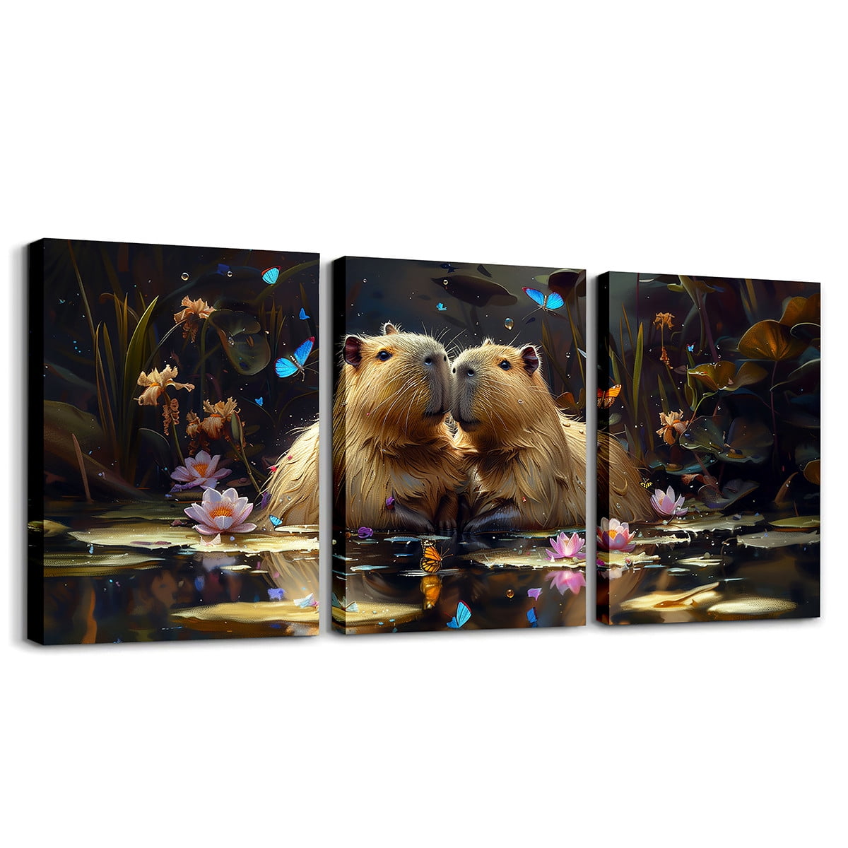 Erosebridal 3D Capybara Paintings Wall Decor Bedroom , Butterfly Loctus ...