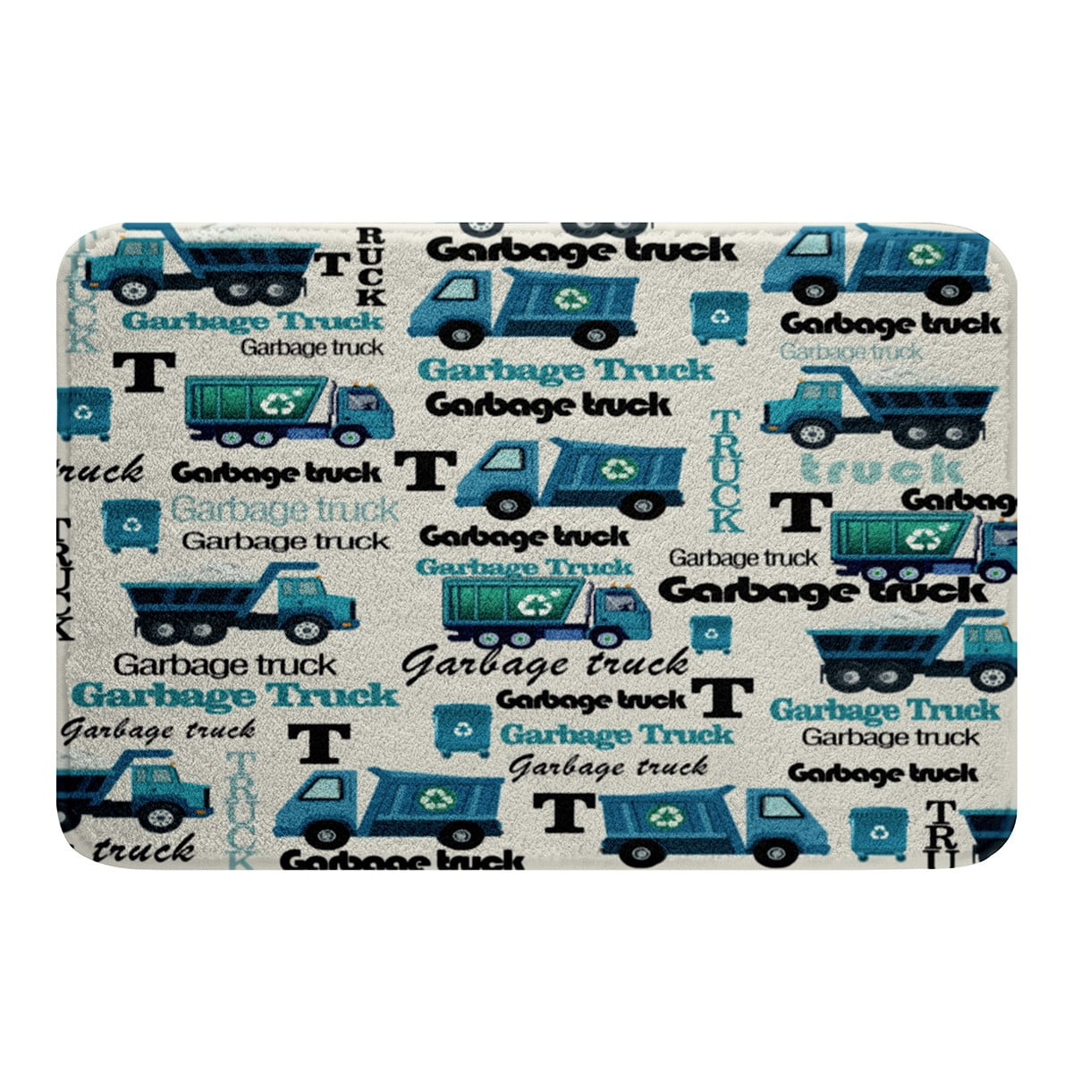 Erosebridal 3D Construction Bathtub Mat 16x24, Cartoon Truck Bath Rug ...