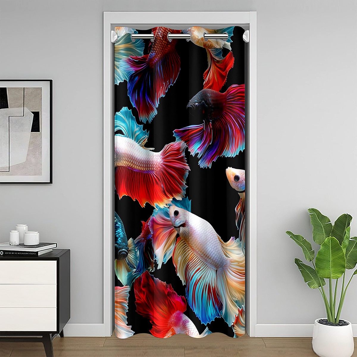 Erosebridal 3D Fish Door Curtain For Doorways, Kawaii Animal Room ...