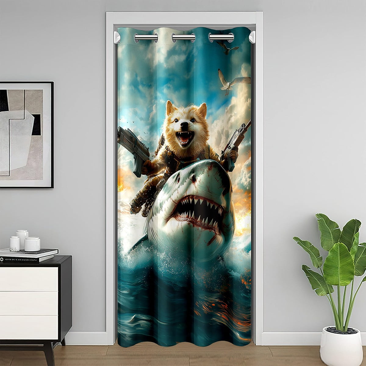 Erosebridal 3D Sea Turtle Door Curtain For Door Window 52x80, Cute Gold ...