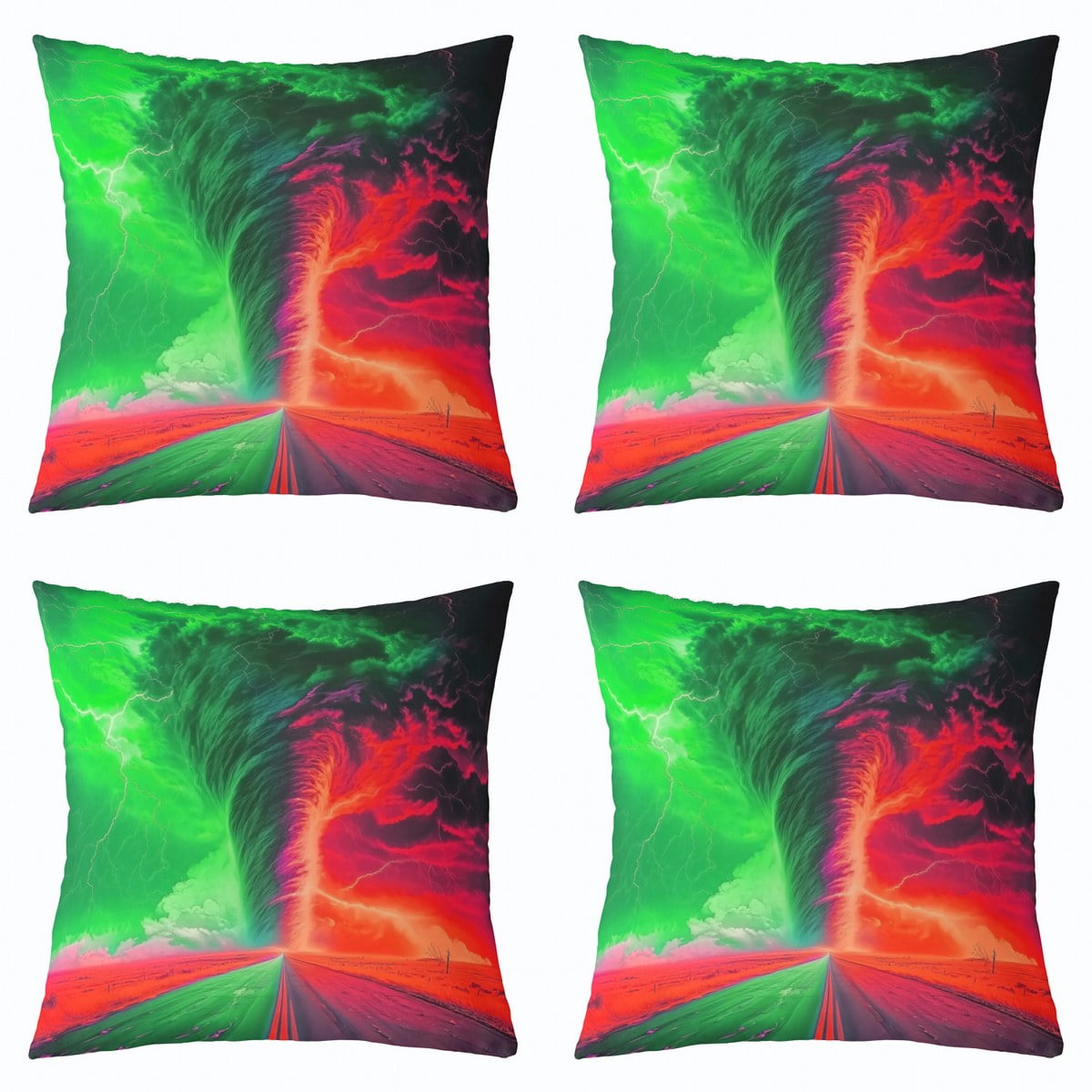Erosebridal 3D Tornado Cushion Covers for Sofa Set of 4, Nature ...