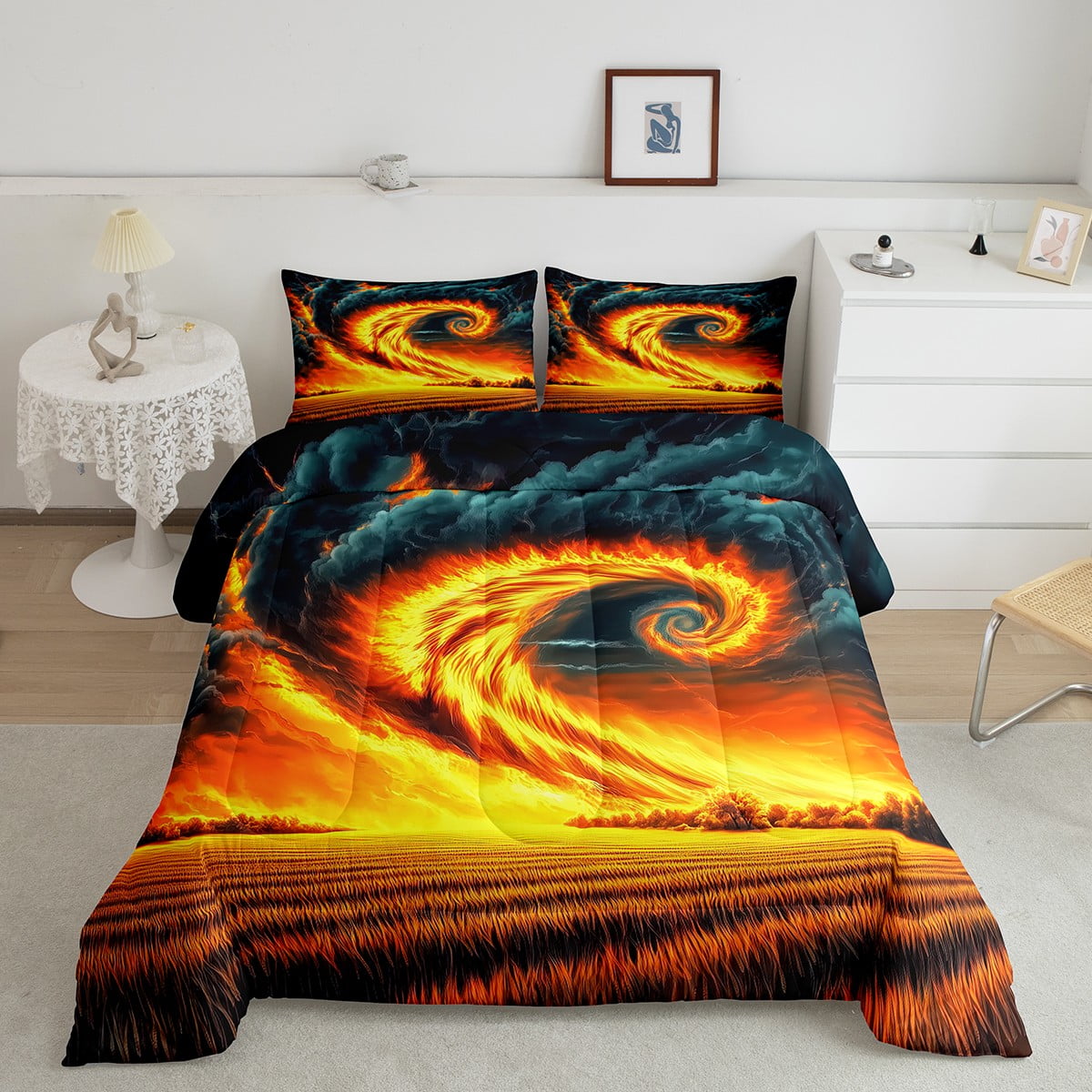 Erosebridal Abstract Bedding Set Modern Abstract Art Comforter Set ...