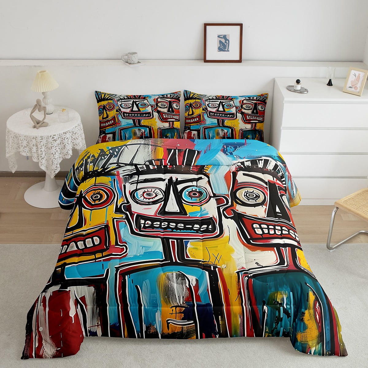 Erosebridal Abstract Graffiti Comforter Sets Toddler Size, Oil Printing ...