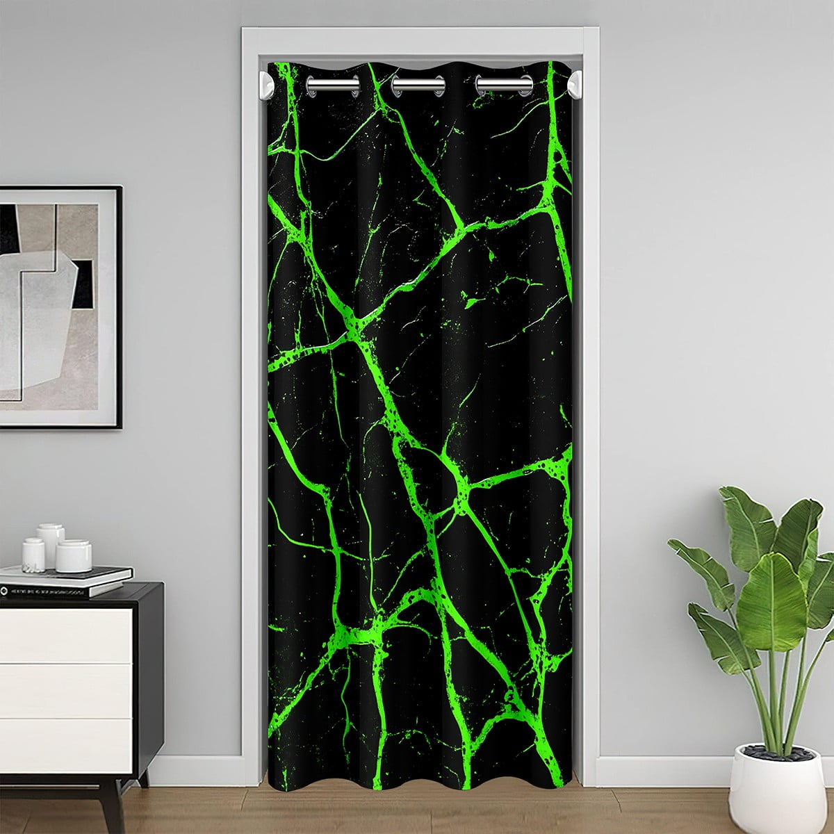 Erosebridal Abstract Lines Door Curtain Panel 84"x52",Lightning ...