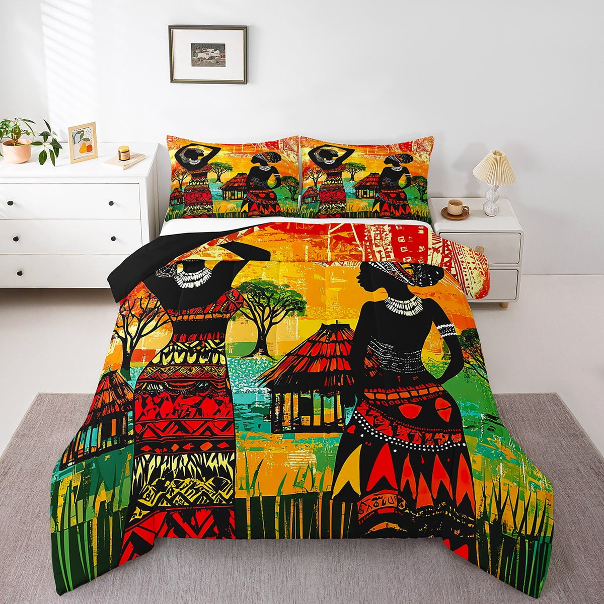 Erosebridal American African Women Bedding Queen Comforter Set ...