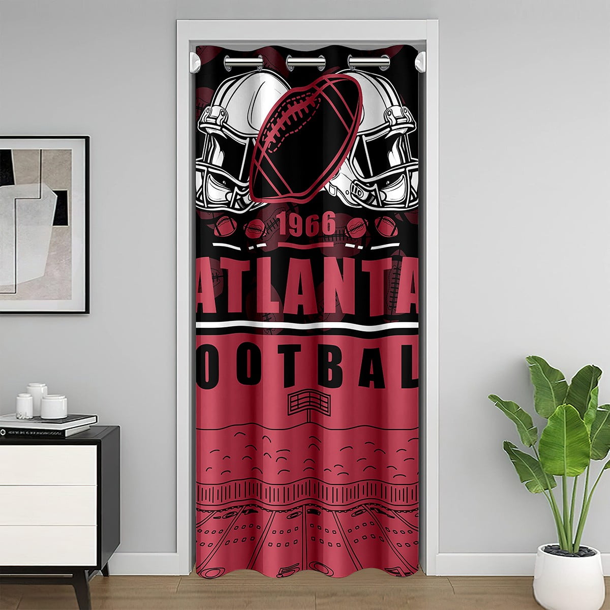 Erosebridal American Footall Door Curtain Panel 42x84,Sport Theme Room ...