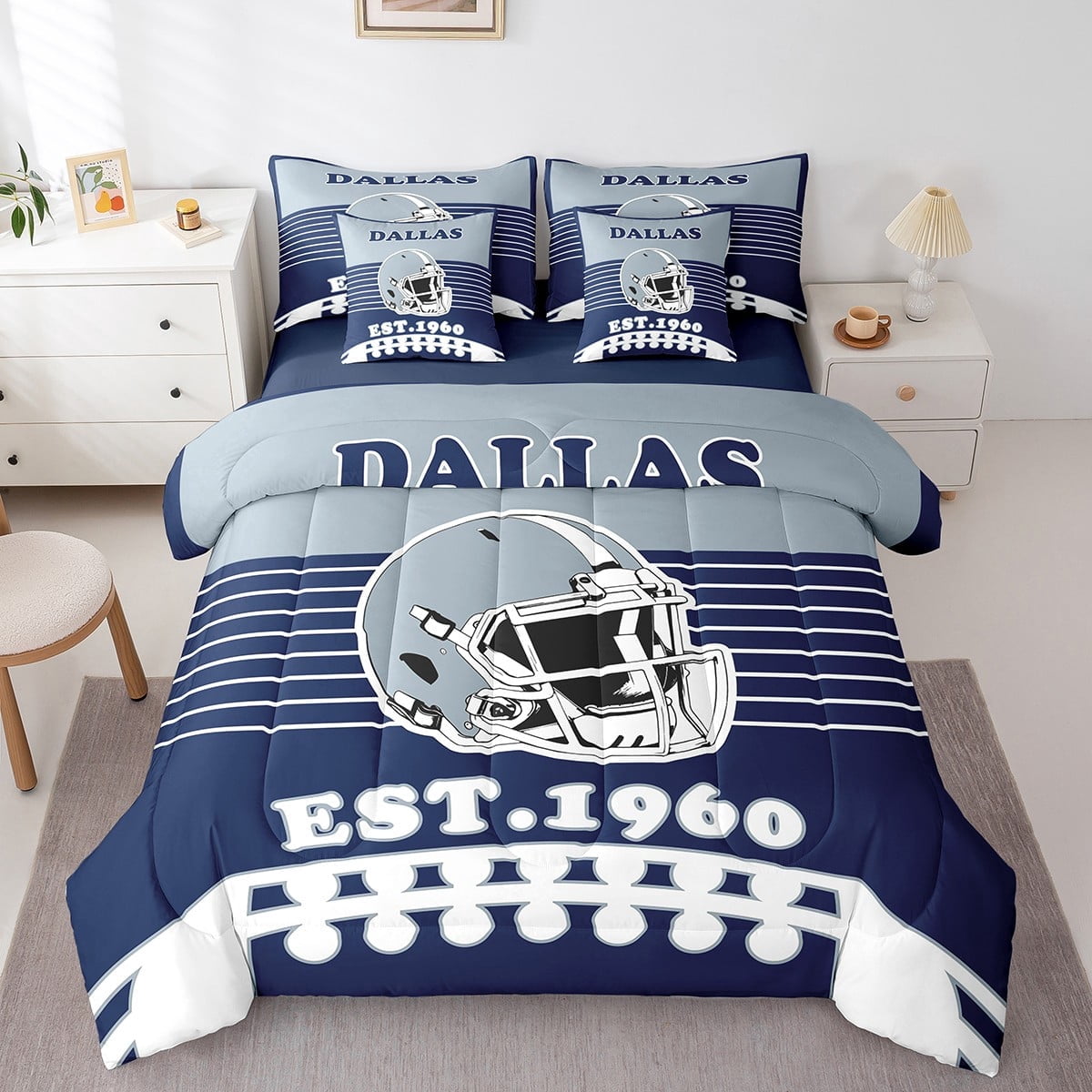 Erosebridal American Football Bed in a Bag Full size 7 Pieces ...