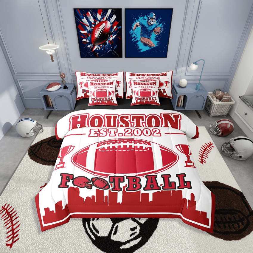 Erosebridal American Football Bed in a Bag Full size,Sport Theme Bed ...