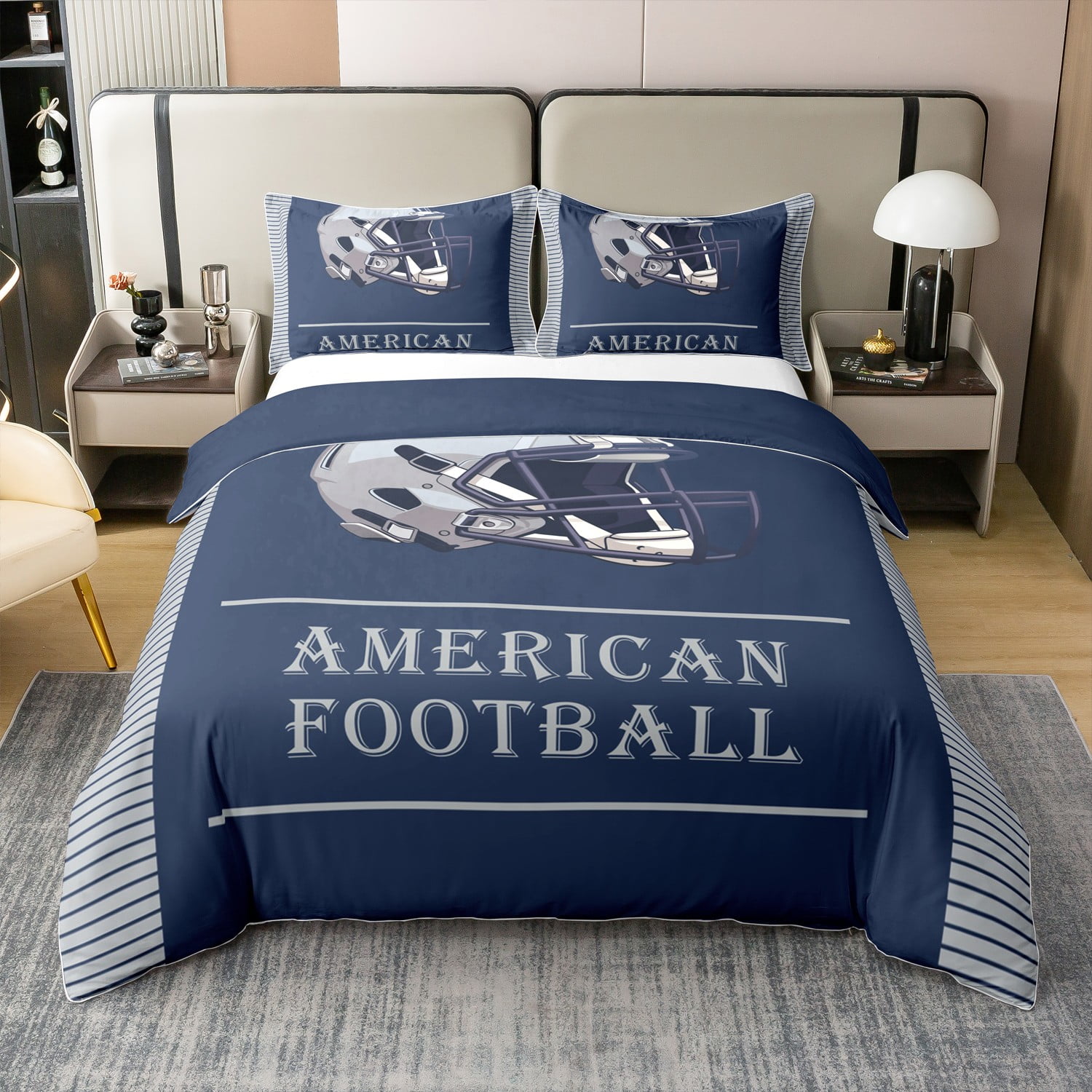Erosebridal American Football Bedding Set Twin Size Rugby Sports for ...