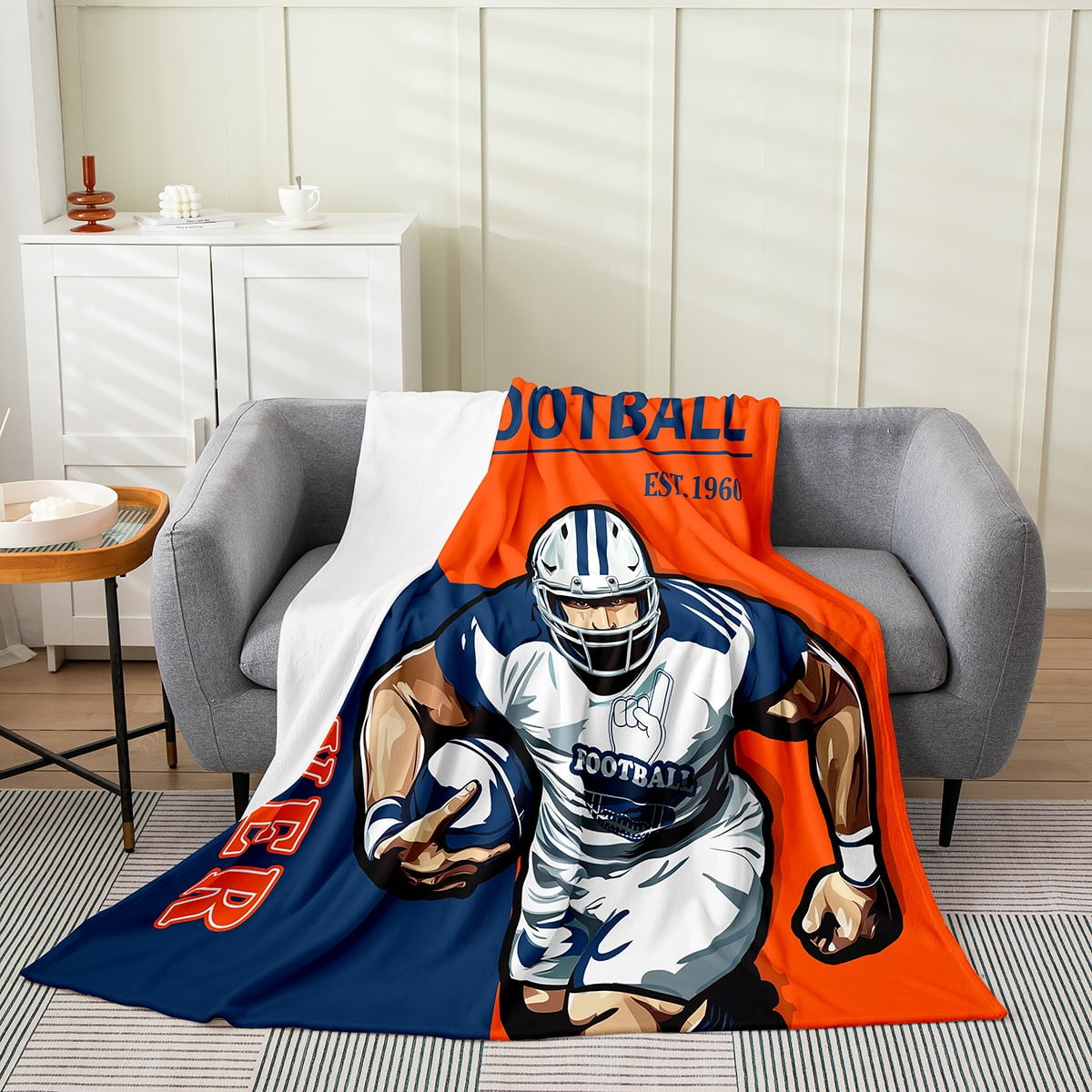 Erosebridal American Football City Throw Blanket for Couch 30x40,Denver ...
