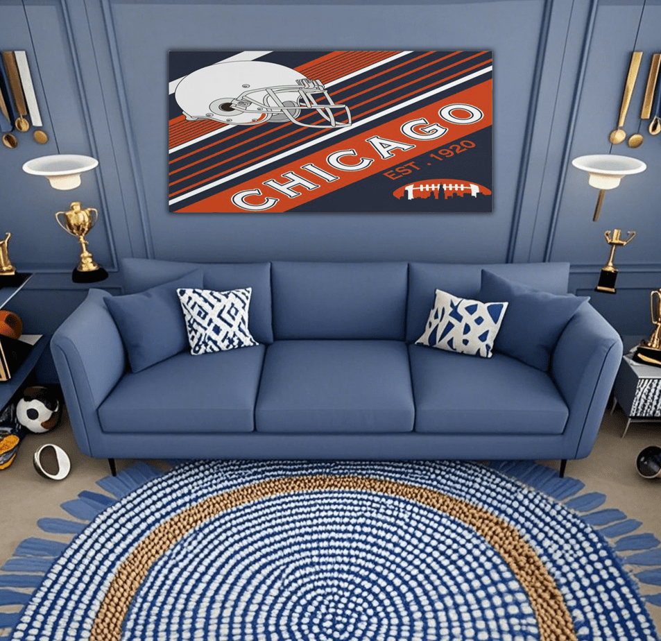 Erosebridal American Football Helmet Paintings Wall Decor Bedroom ...